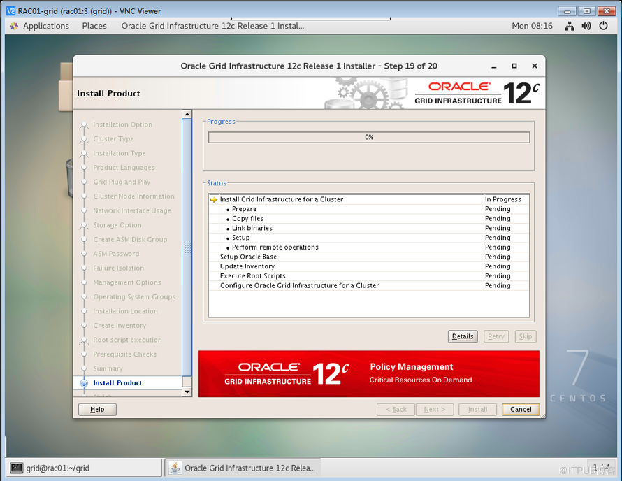 Oracle RAC+DG环境搭建（CentOS 7+Oracle 12C） (六） 安装Grid Infrastructure-CSDN博客