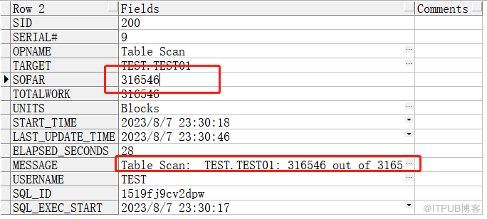 oracle 查看数据库操作进度的方法一索引创建进度查看_ITPUB博客