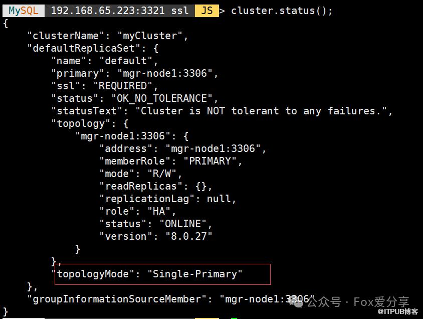 Mysql8 0 Innodb Cluster 高可用集群架构实战 Itpub博客