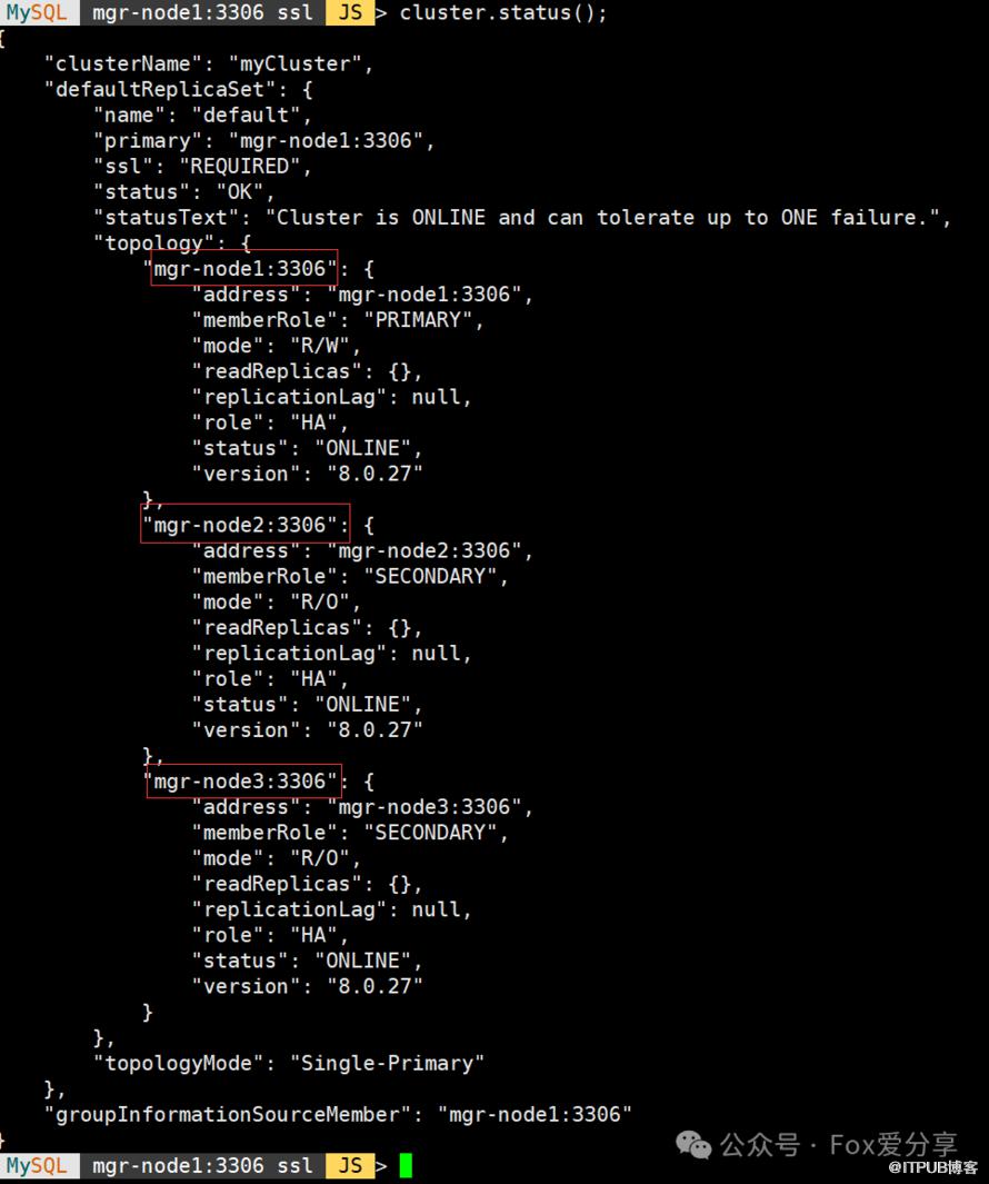 Mysql8.0 InnoDB Cluster 高可用集群架构实战_ITPUB博客